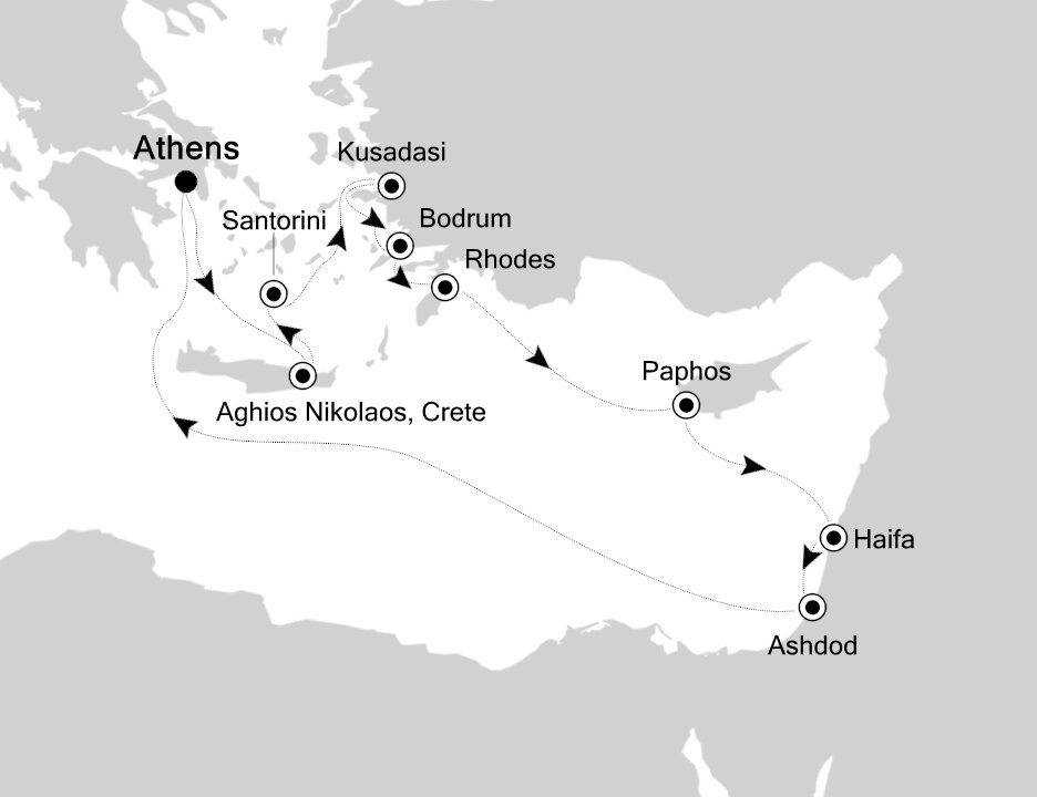 Athens to Athens - Silversea (11 Night Roundtrip cruise from Athens)