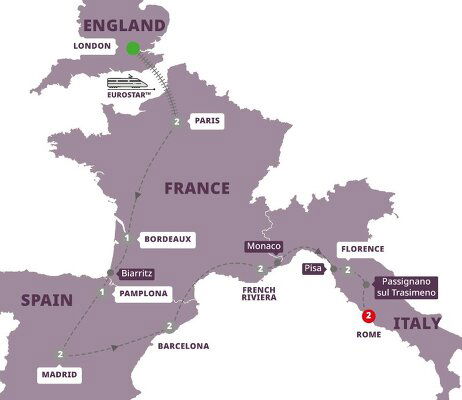 Tours from London to Rome - 2024-2026 Seasons