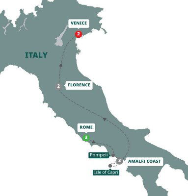 Tours from Rome to Venice - 2024-2026 Seasons