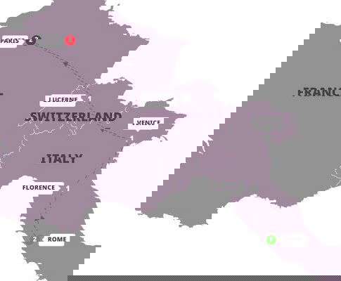 Tours from Rome to Paris - 2025-2027 Seasons