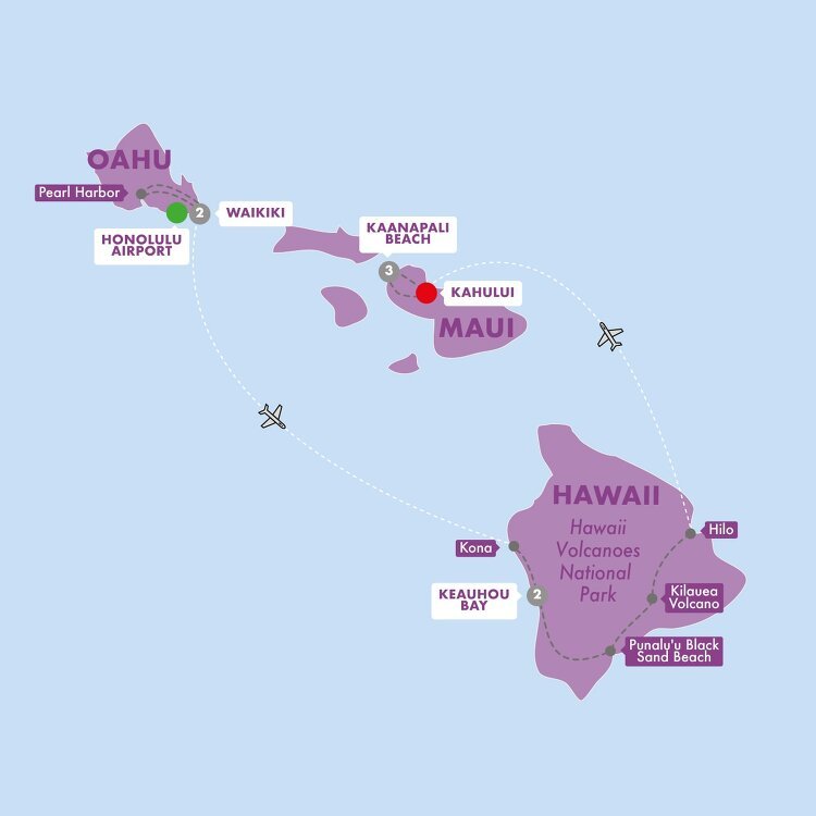 Hawaiian Explorer First Class Trafalgar 8 Days From Honolulu To