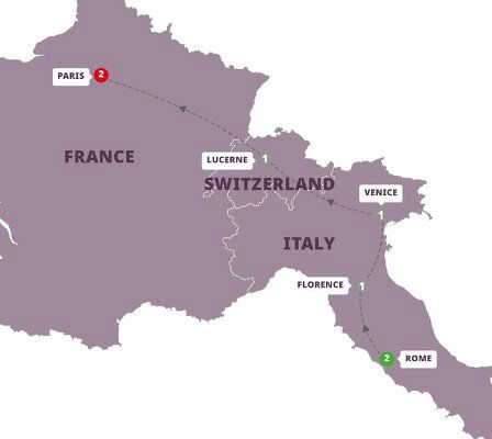 Tours from Rome to Paris - 2023-2025 Seasons
