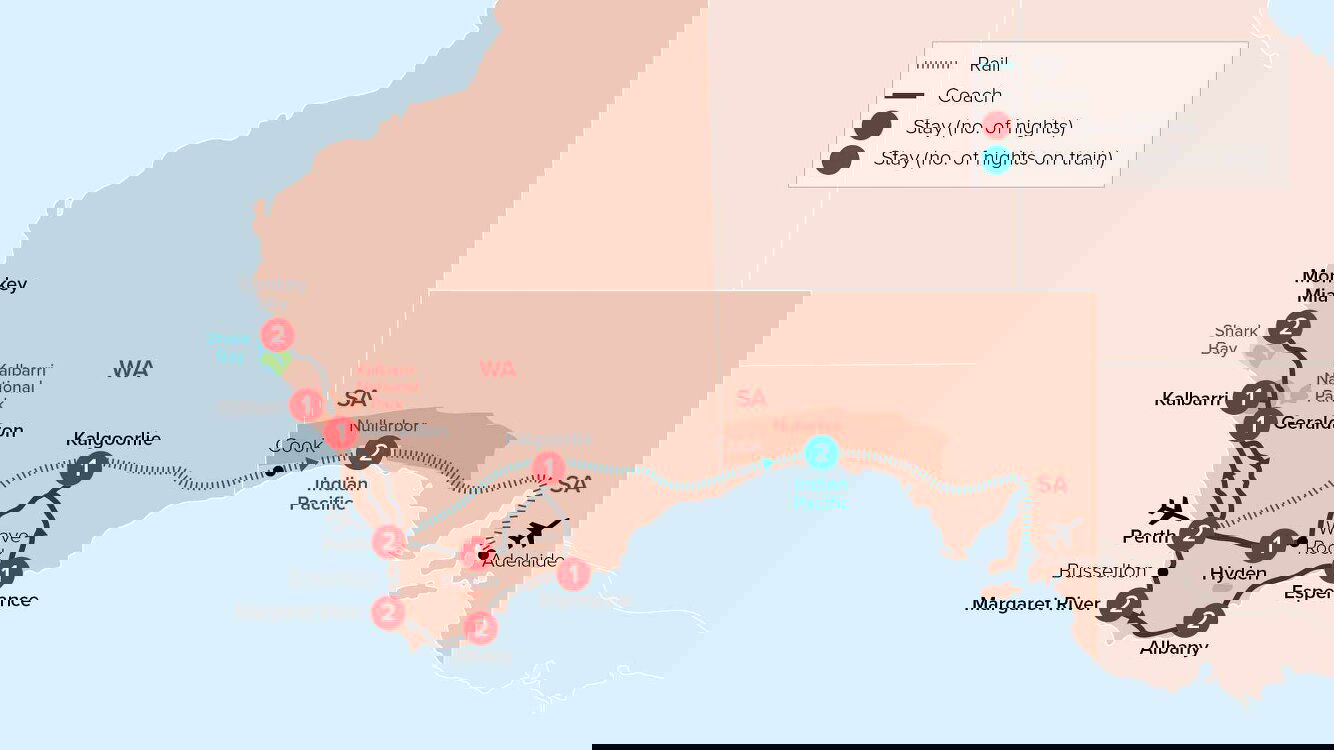 Rail Across the Nullarbor and Beyond - Travelmarvel (16 Days From Perth ...