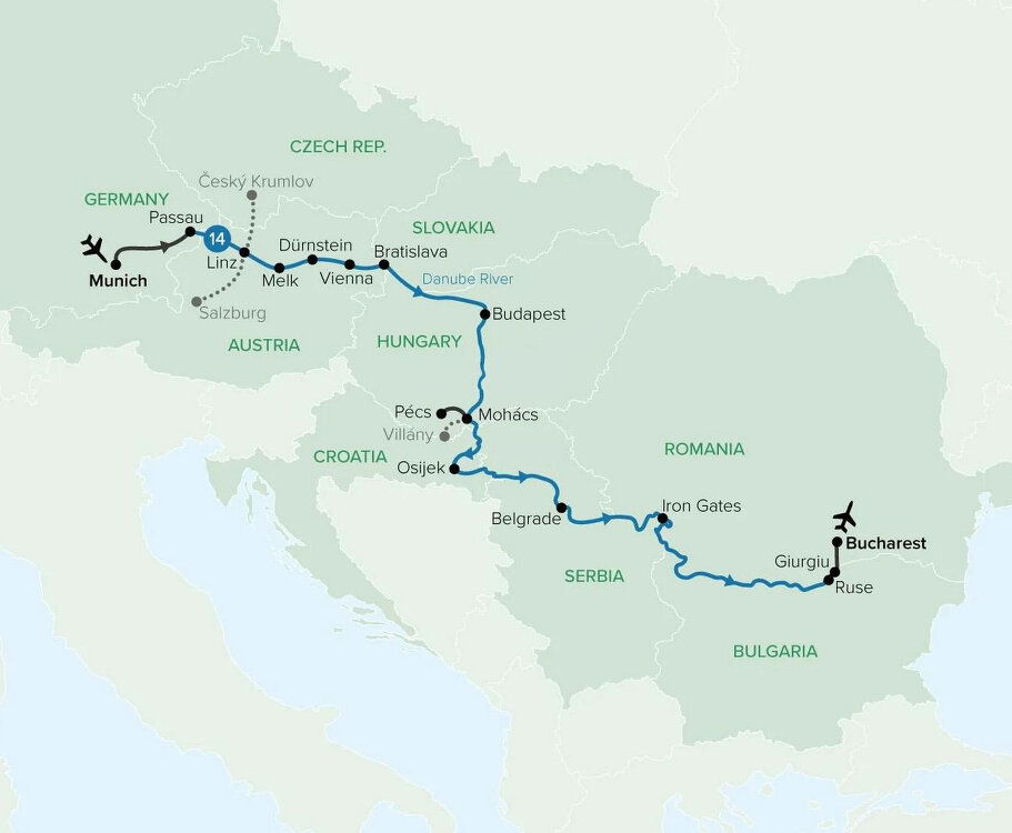 Grand Danube - Travelmarvel (14 Night Cruise from Munich to Bucharest)