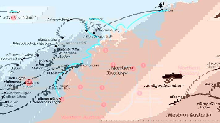 Cruises from Darwin to Broome - 2024 & 2025 Seasons