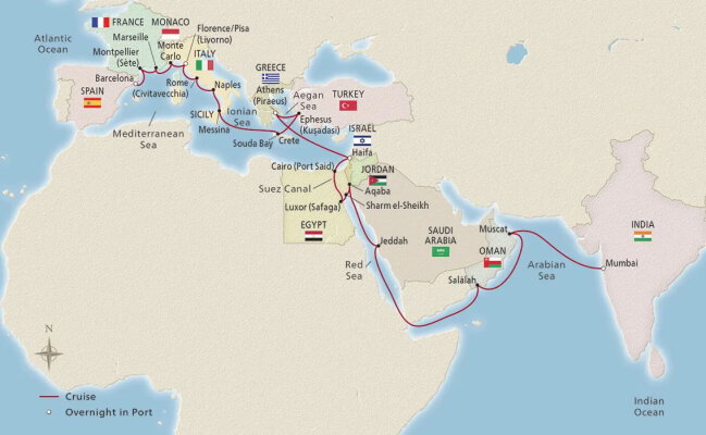 Cruises Starting In Mumbai - 2023-2025 Seasons