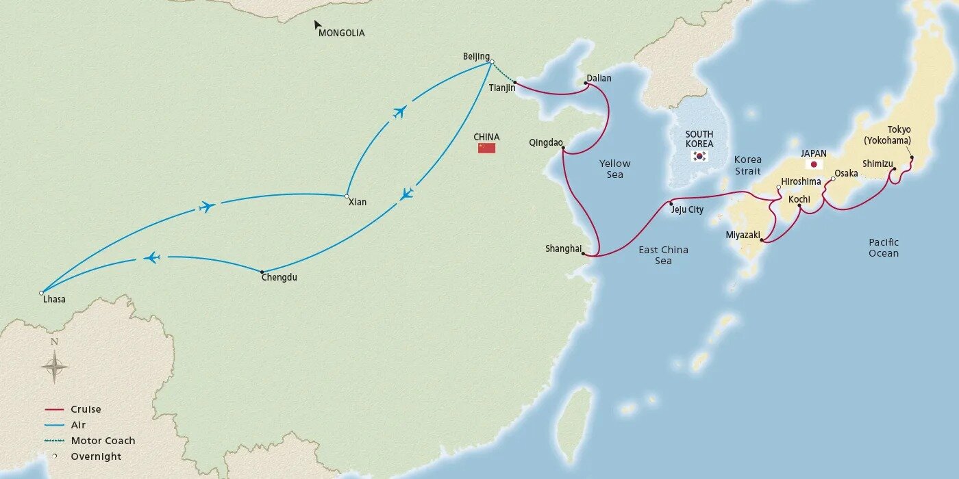 Pearls of Japan, China & Tibet - Viking (21 Night Cruise from Tokyo to ...
