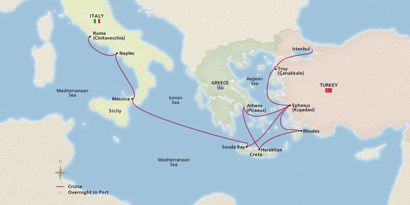 Cruises from Istanbul to Rome - 2025-2028 Seasons
