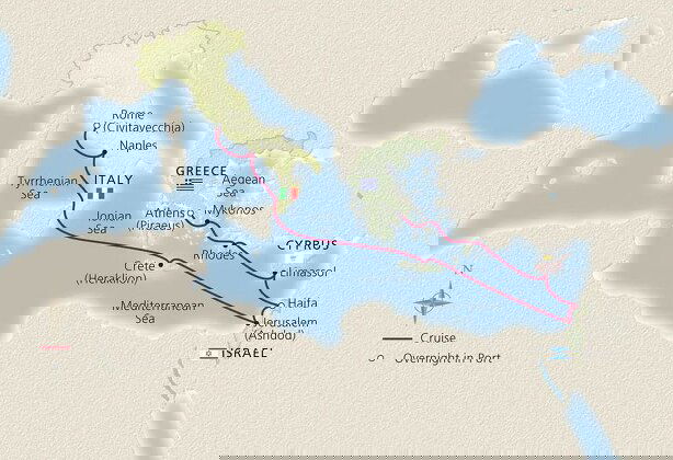 Cruises from Athens to Rome | 2021, 2022 & 2023 Seasons