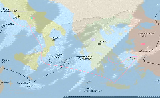 Cruises from Athens to Rome - 2022, 2023, 2024 & 2025 Seasons
